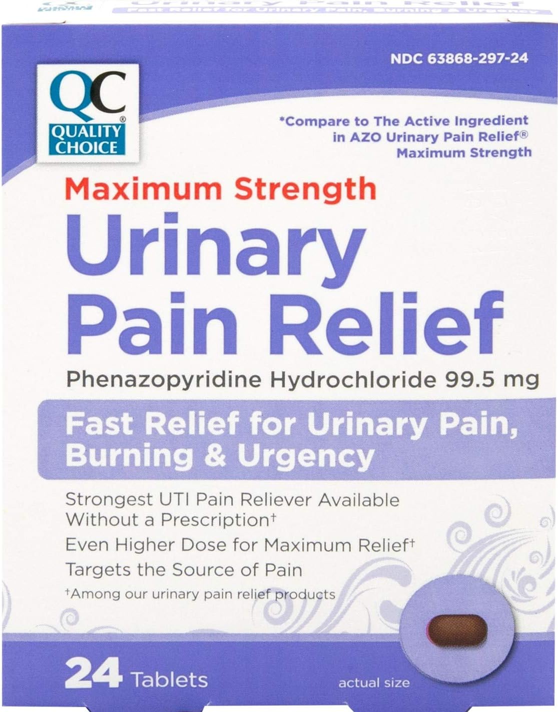 Amazon.com: Quality Choice Max Strength Urinary Pain Relief, Maximum ...