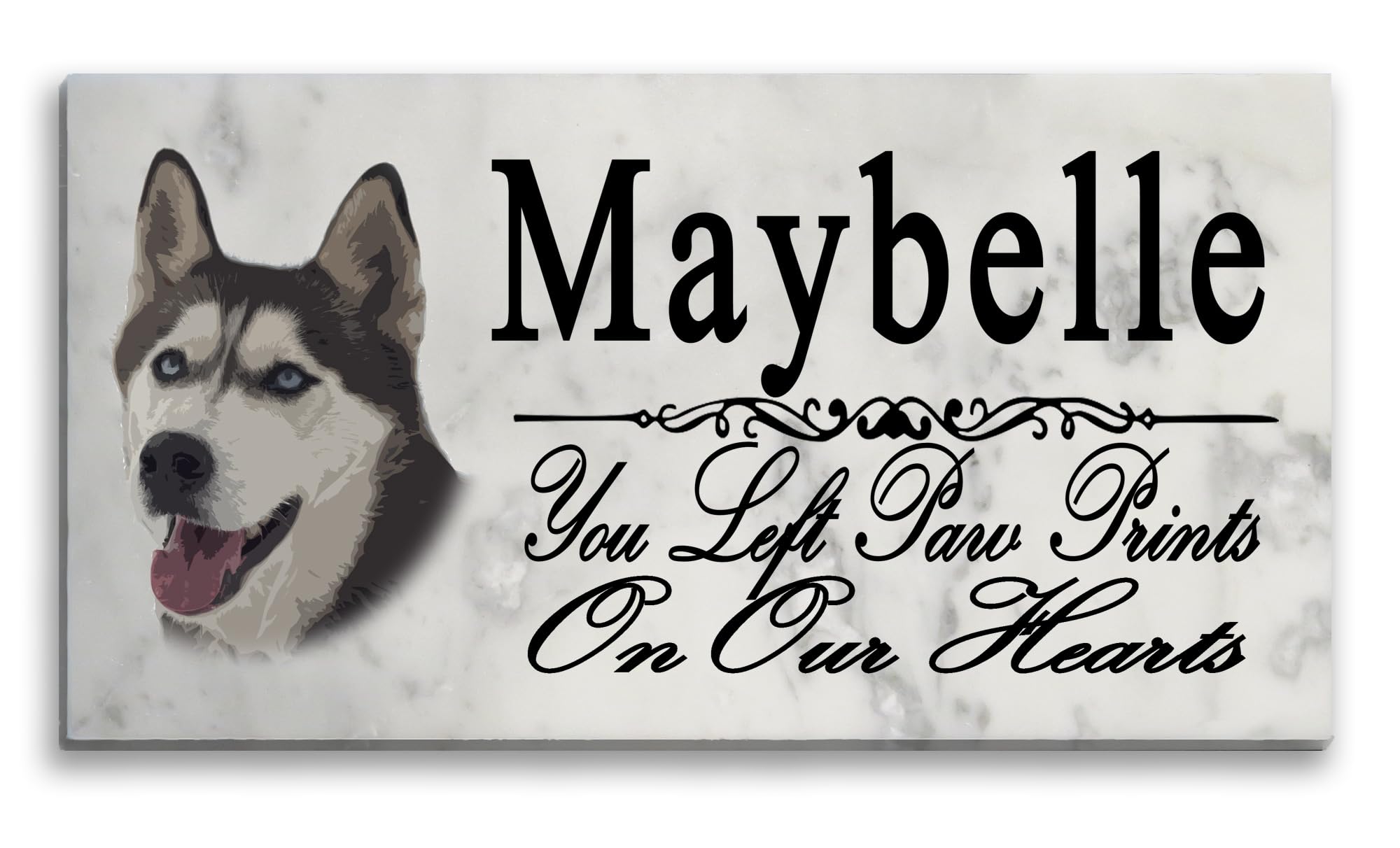 Amazon.com: Siberian Husky Memorial Stone Personalized Husky Plaque ...