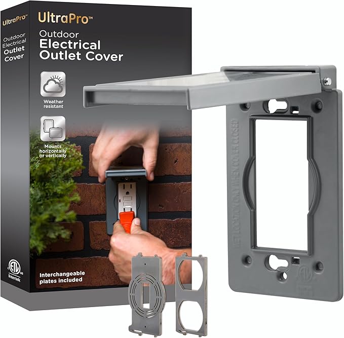 UltraPro Metal Outdoor Electrical Outlet Cover, Heavy Duty Single Gang ...