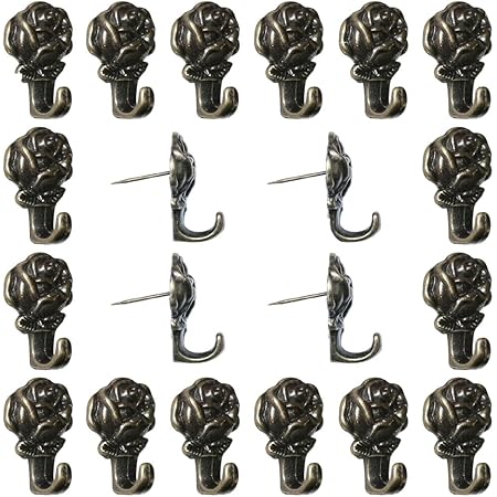 20 Pack Push Pin Hangers Push Pin Picture Hanger Hooks Wall Hooks for ...