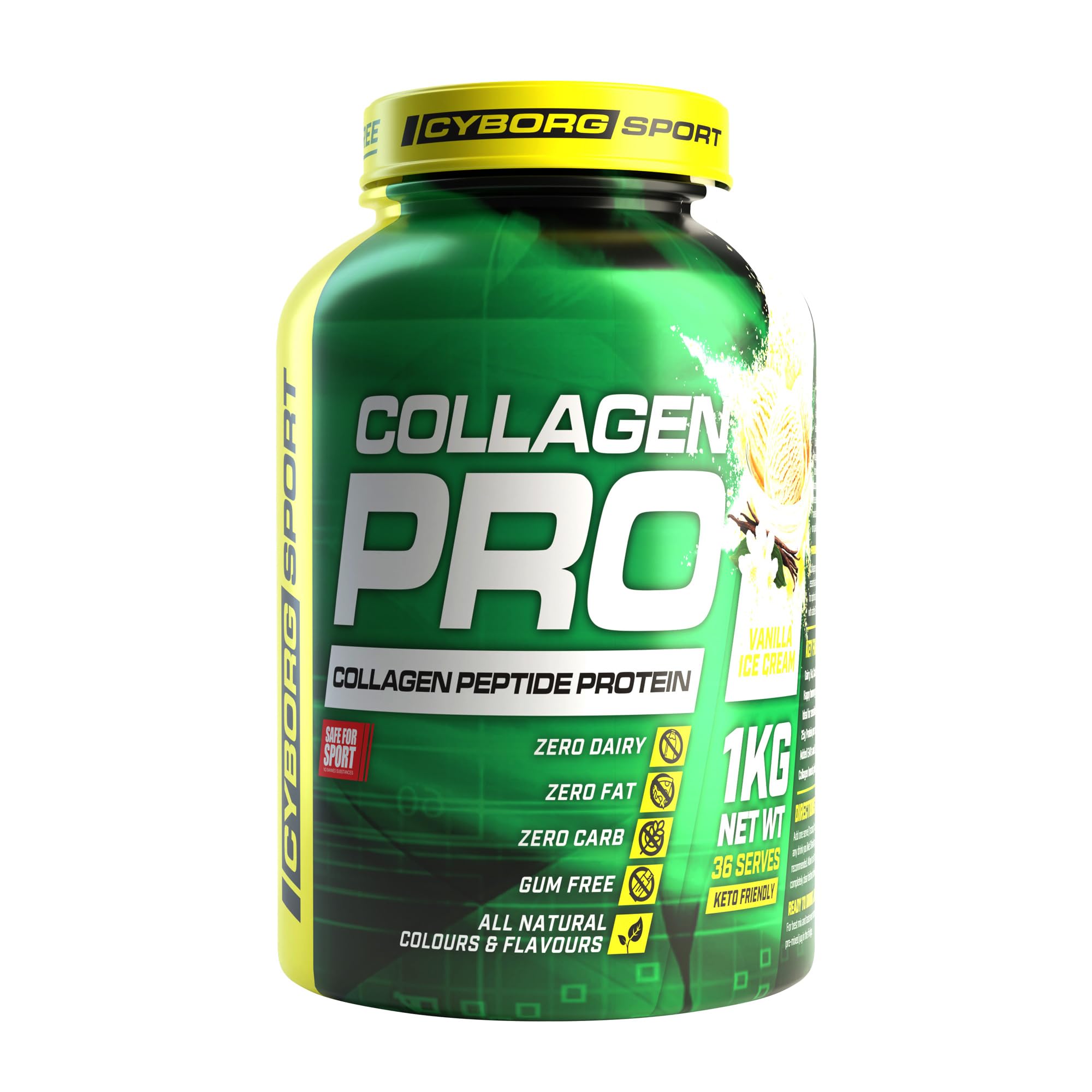 Cyborg Sport - Collagen Pro Vanilla Ice-Cream 1kg: Collagen Peptide ...