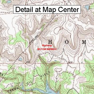 Amazon.com : USGS Topographic Quadrangle Map - Hominy, Oklahoma (Folded ...