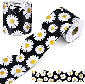 Amazon.com: Zonon 65. 6ft Daisy Flower Bulletin Board Borders ...