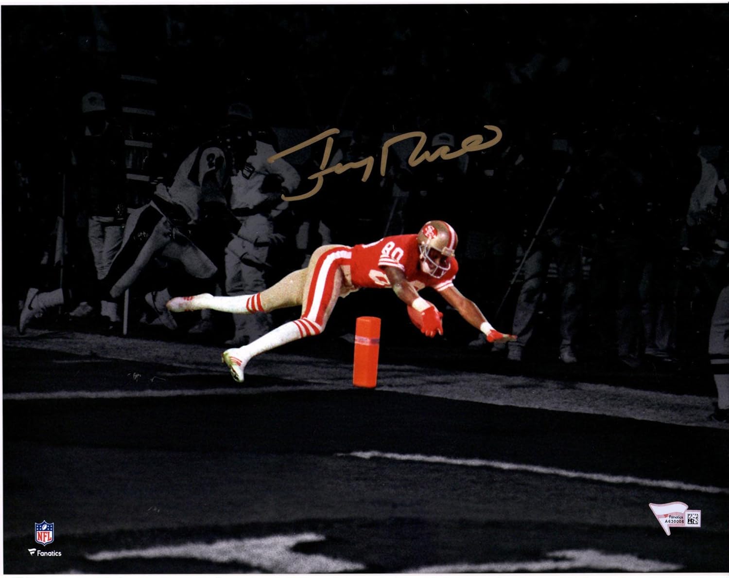 Amazon.com: Jerry Rice San Francisco 49ers Autographed 11" x 14" Diving ...
