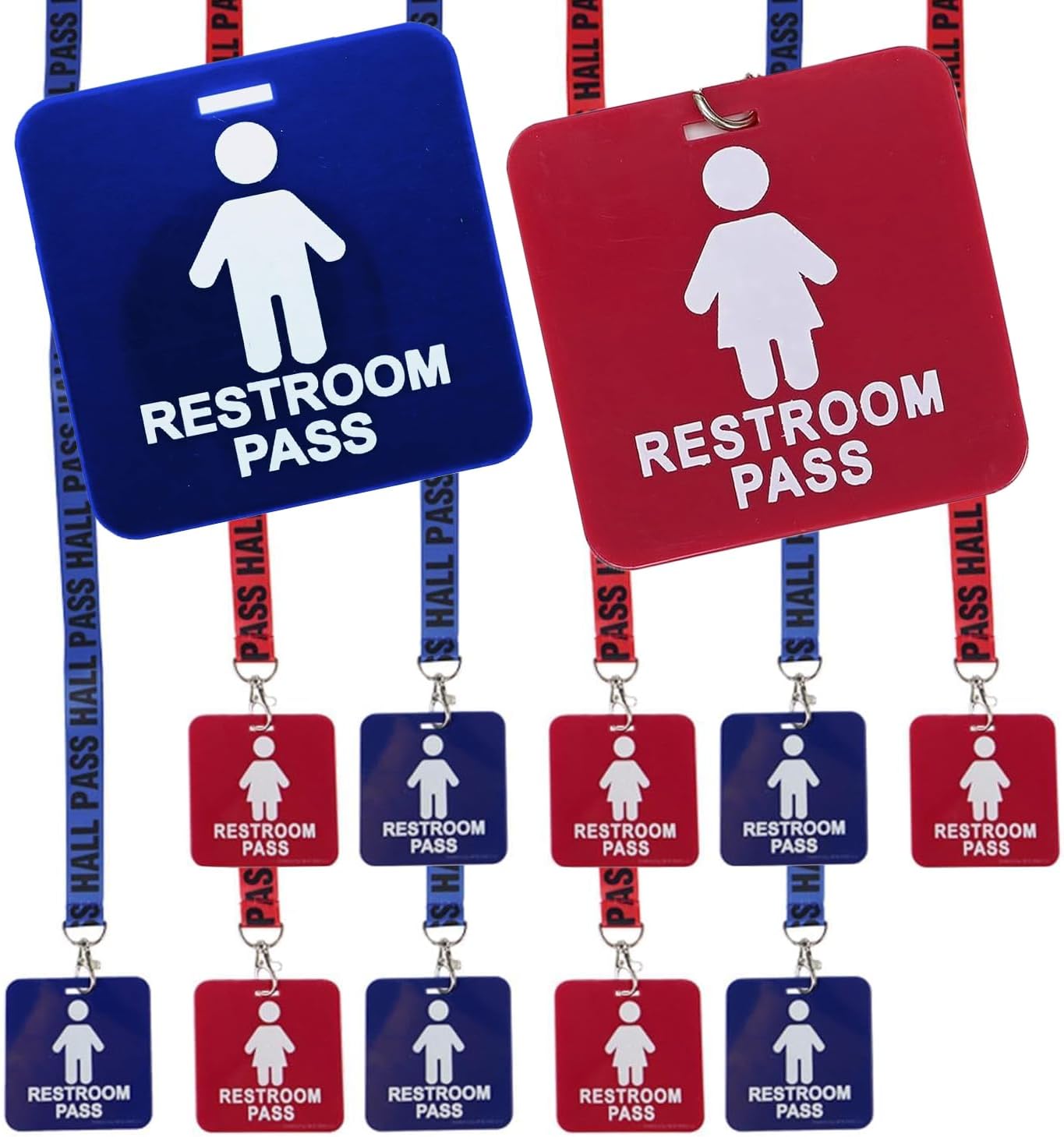 Amazon.com: GIFTEXPRESS 12 Piece Hall Pass Lanyards and School Passes ...