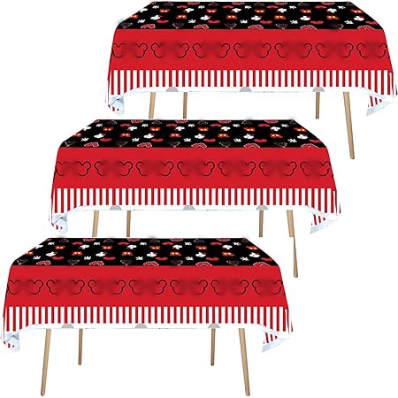 Amazon.com: ANFGANC 3pc Mouse Tablecloth Mouse Party Supplies ...