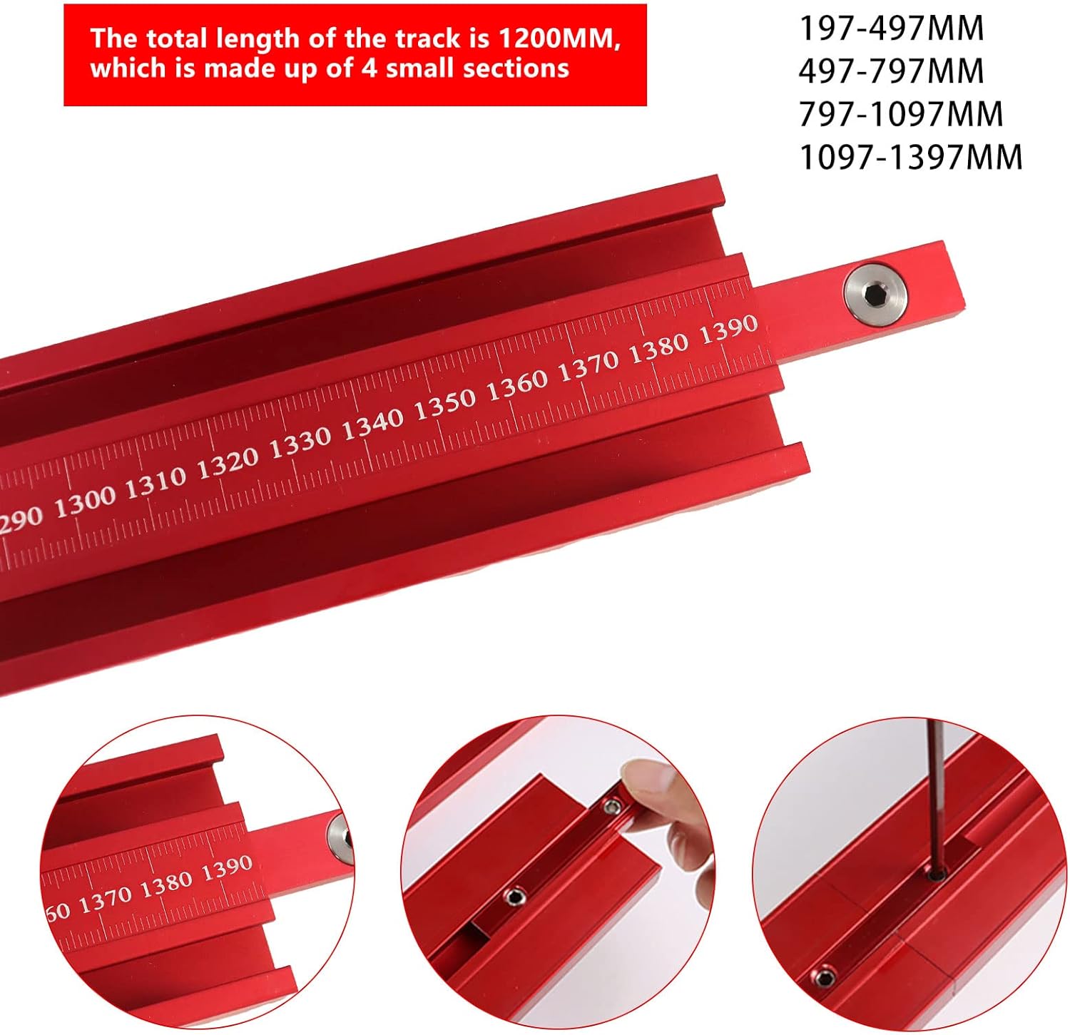 CDIYTOOL Guide Rail Joining Set, Woodworking Parallel Guide Rail System ...