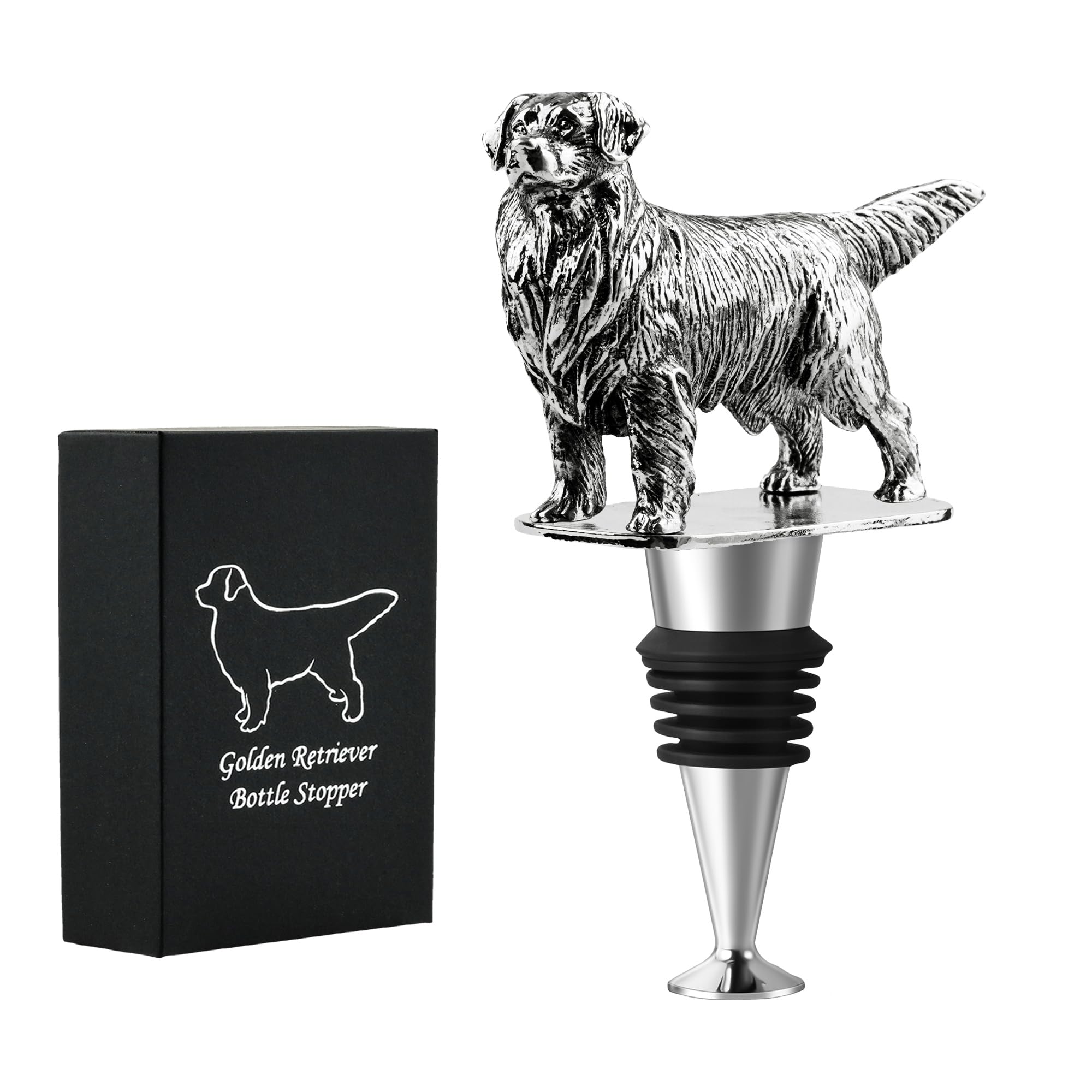 Amazon.com: Golden Retriever Dog Wine Bottle Stopper, Golden Retriever ...