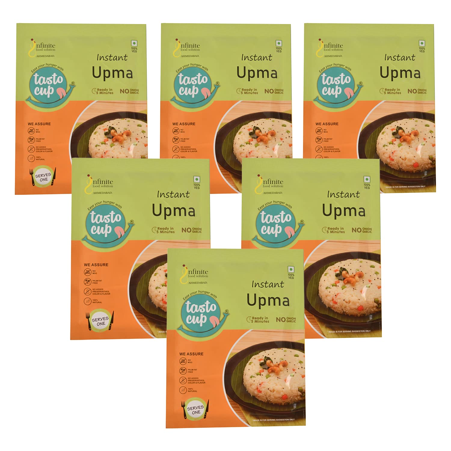 Buy TastoCup Instant Upma Mix | Dry Fruit Upma | Pack of 6, 70gms each ...
