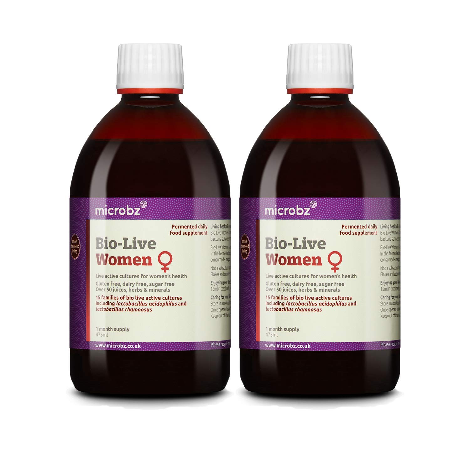 Buy Microbz (Twin Pack) Bio-Live for Women (475ml) Bio Cultures ...