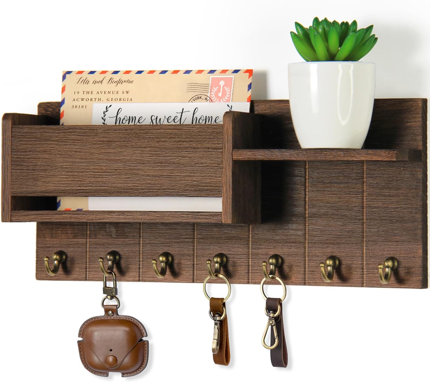 Amazon.com: RelaxScene Key Holder Wall Mount - Decorative Key Rack and ...