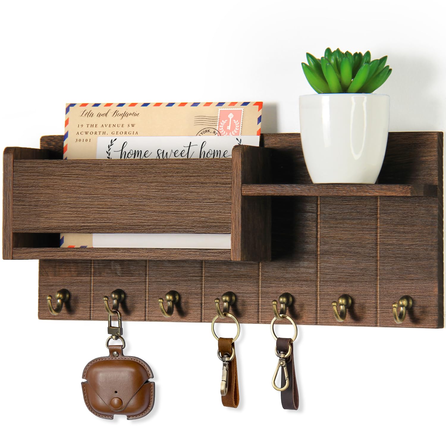 Amazon.com: RelaxScene Key Holder Wall Mount - Decorative Key Rack and ...