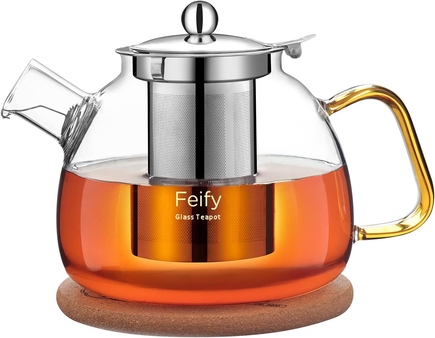 Amazon.com | Glass Teapot with Infuser, 33.8oz(1000mL) Glass Tea Kettle ...