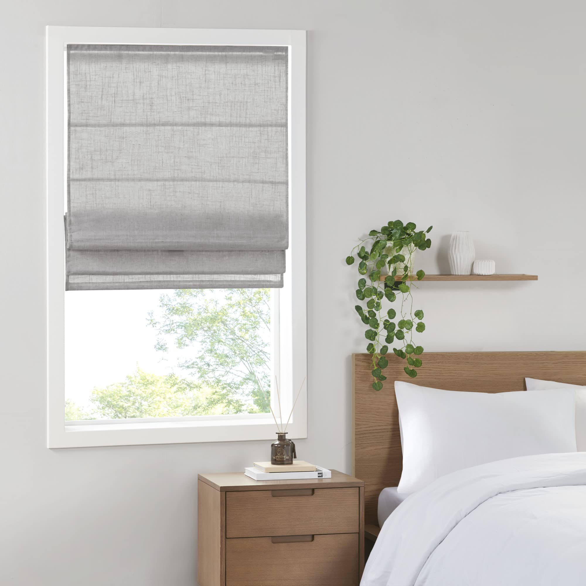 Amazon.com: Madison Park Kyler Cordless Roman Shades - Single Panel ...