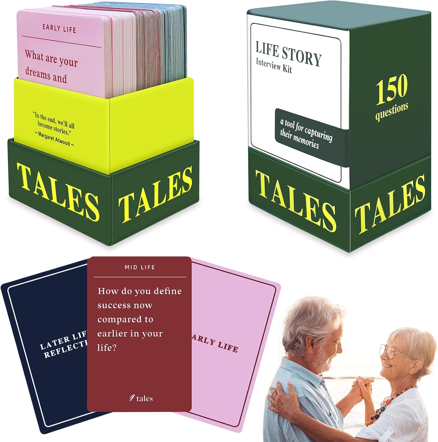 Amazon.com: 150 Pcs Life Story Interview Kit Cards, Family Conversation ...