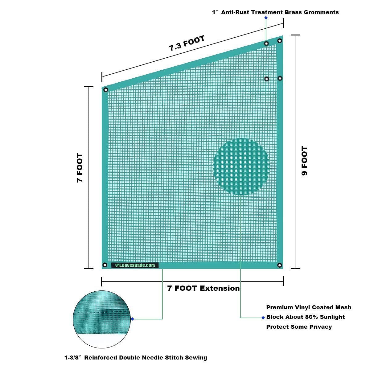 Snapklik.com : Leaveshade RV Awning Side Sun Shade Screen