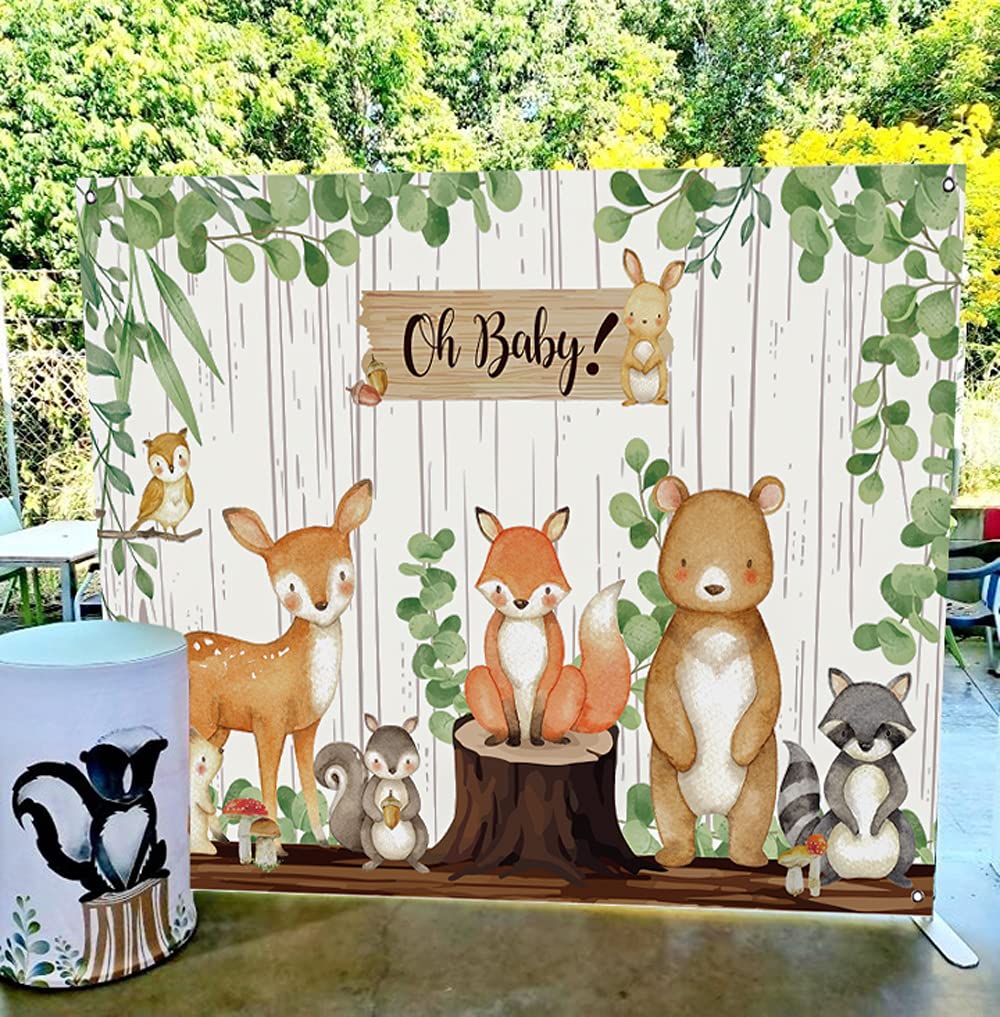 Forest Baby Shower Background Spring Enchanted Garden Backdrop Forest