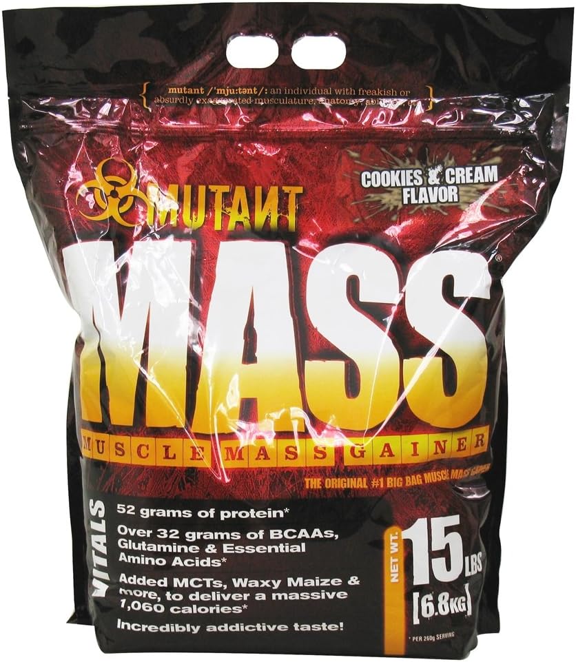 Amazon.com: Mutant Mutant Mass Gainer - 15lbs Cookies and Cream ...