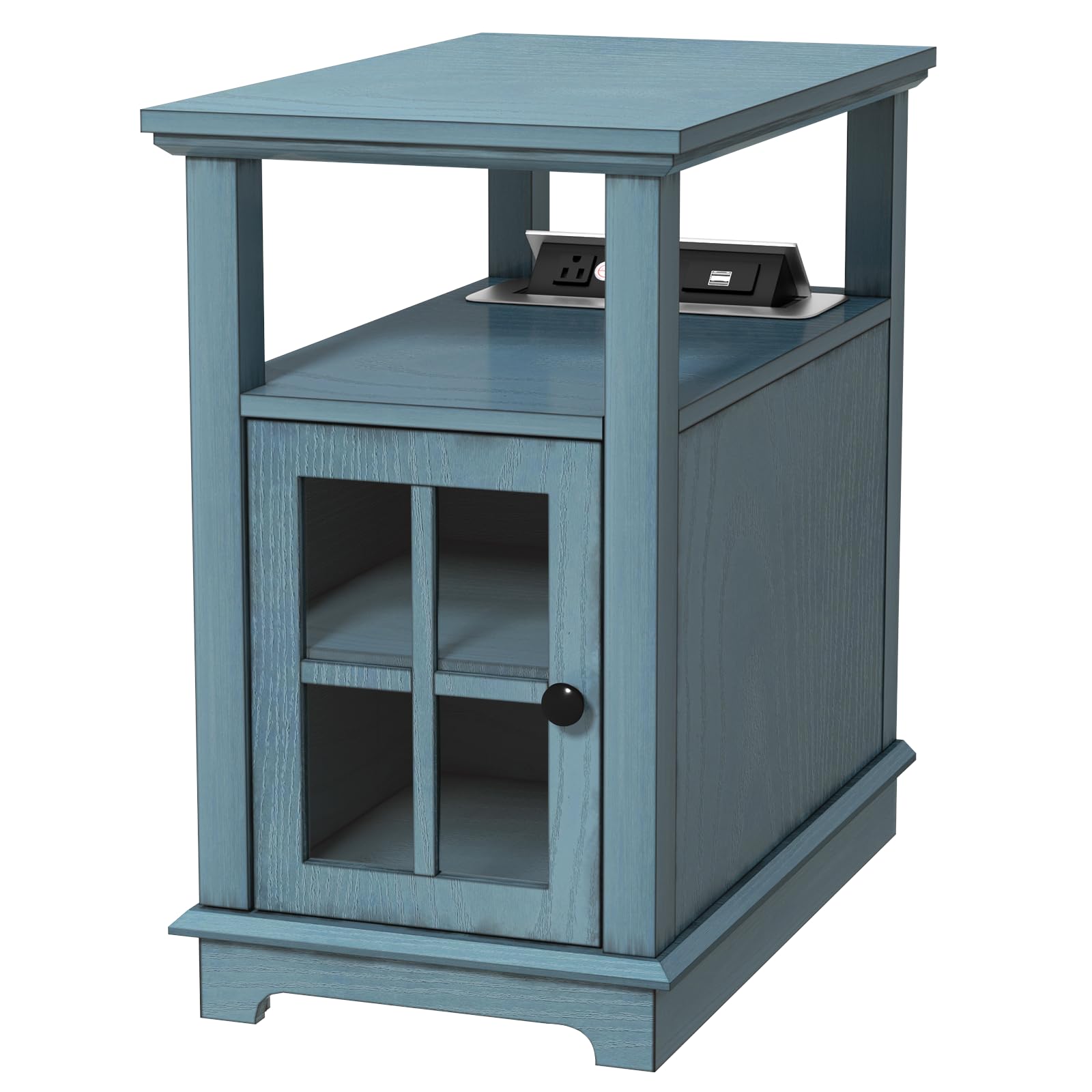 Amazon.com: HIFYOBRO End Table with Hidden Charging Station, Narrow ...