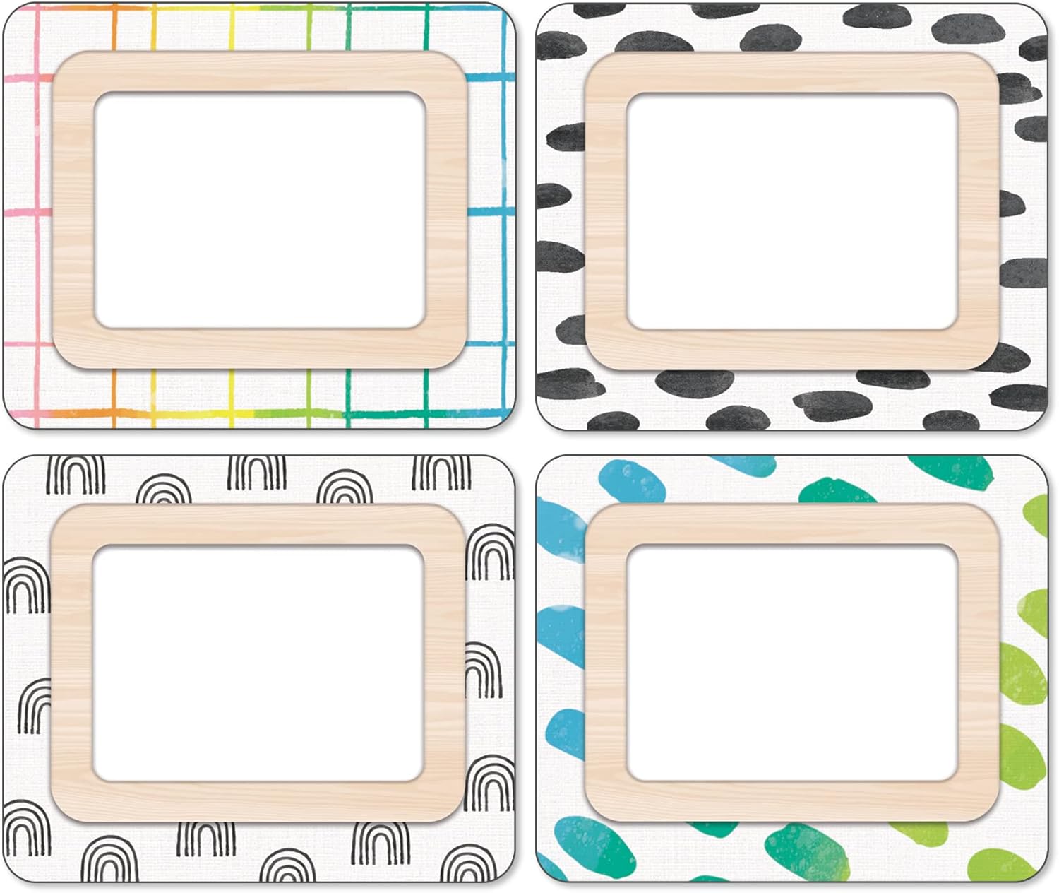 Carson Dellosa Creatively Inspired 40 pc Name Tags, Boho Rainbow Name ...