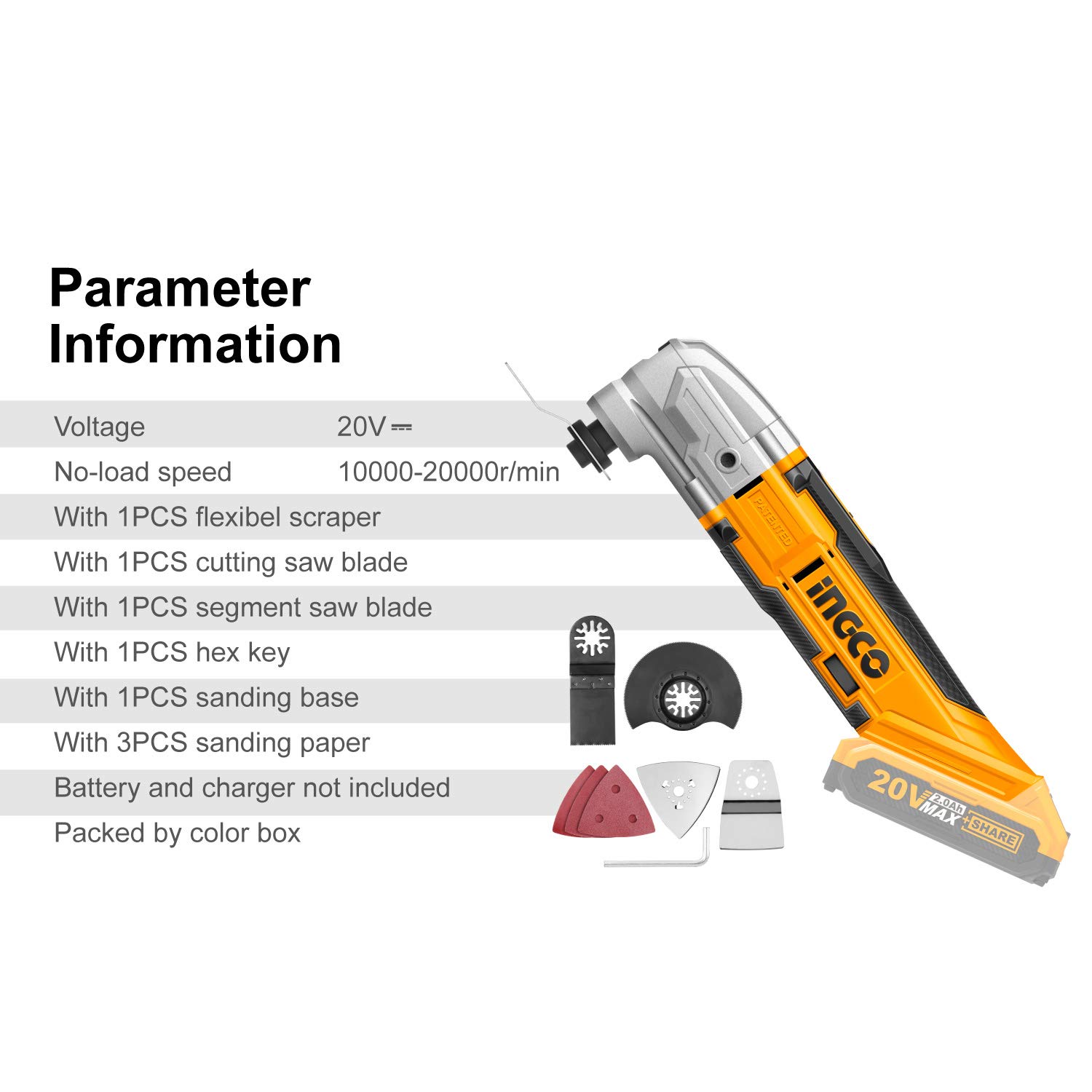INGCO Multi Function Oscillating Tool 300W Model: MF3008 ODV POWERTOOLS ...
