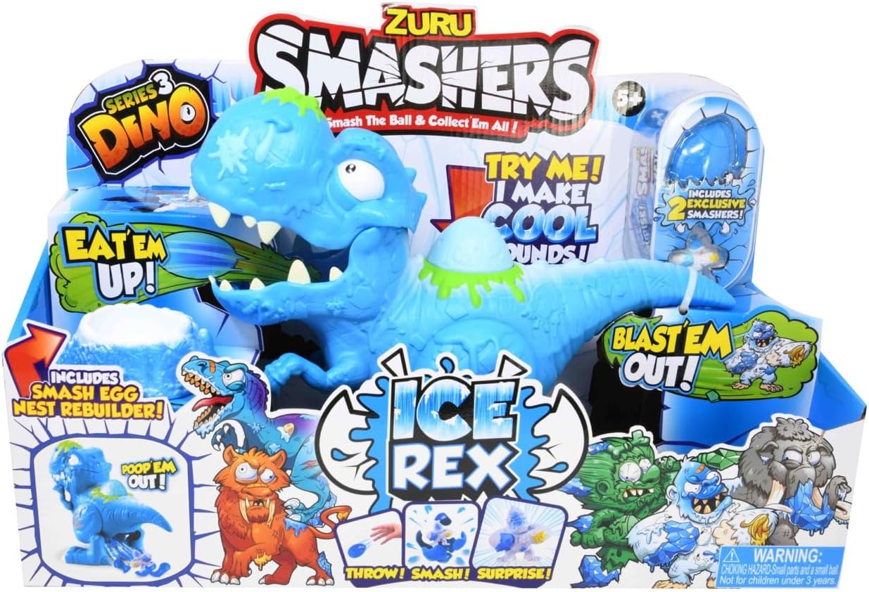 Amazon.com: Smashers Dino Ice Age Ice Rex Playset by Zuru : Toys & Games