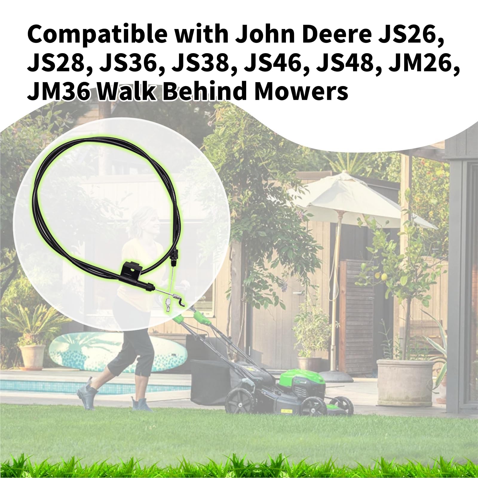 Lawn Mower Choke Cable DEHOMKUS GX24184 Operator Presence Cable ...