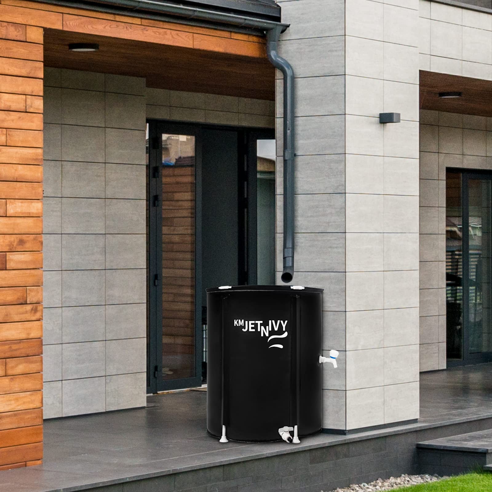 Snapklik.com : KMJETNIVY Rain Barrel 50G Anti-Collapse Collapsible Rainwater Collection System