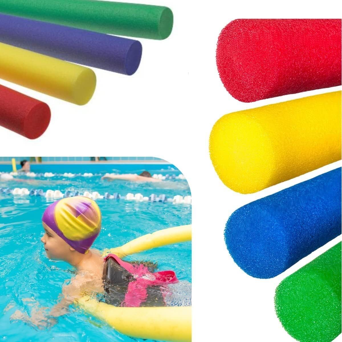2pk 1.5m Swimming Pool Noodle Woggle Kids Floatation Device Flexible ...