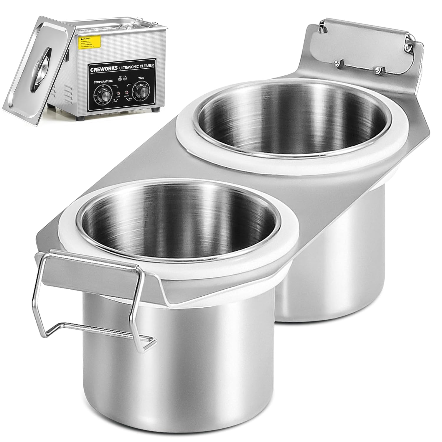 Amazon.com: CREWORKS Ultrasonic Cleaner Basket, 2 Slot Ultrasonic Parts ...