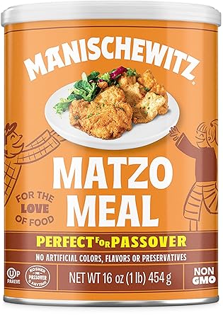 Amazon.com : Manischewitz Matzo Meal, 16oz Resealable Canister ...