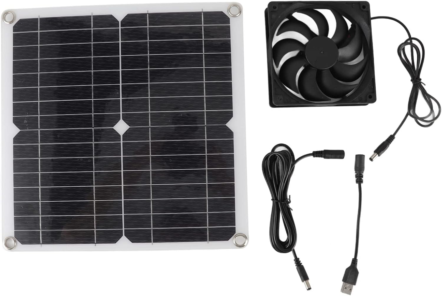Amazon.com: Portable Solar Panel Fan, Weatherproof High Efficiency ...