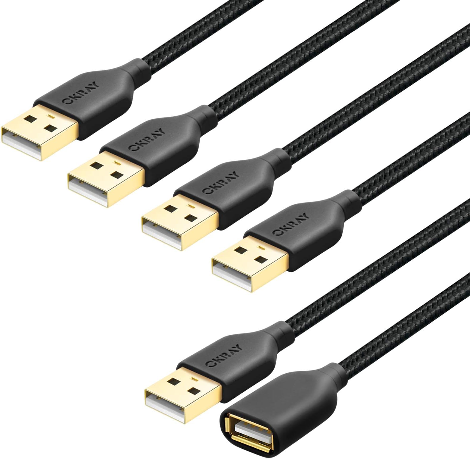 Amazon.com: Costyle USB Extension Cable 6FT, 2-Pack USB 2.0 USB Type A ...