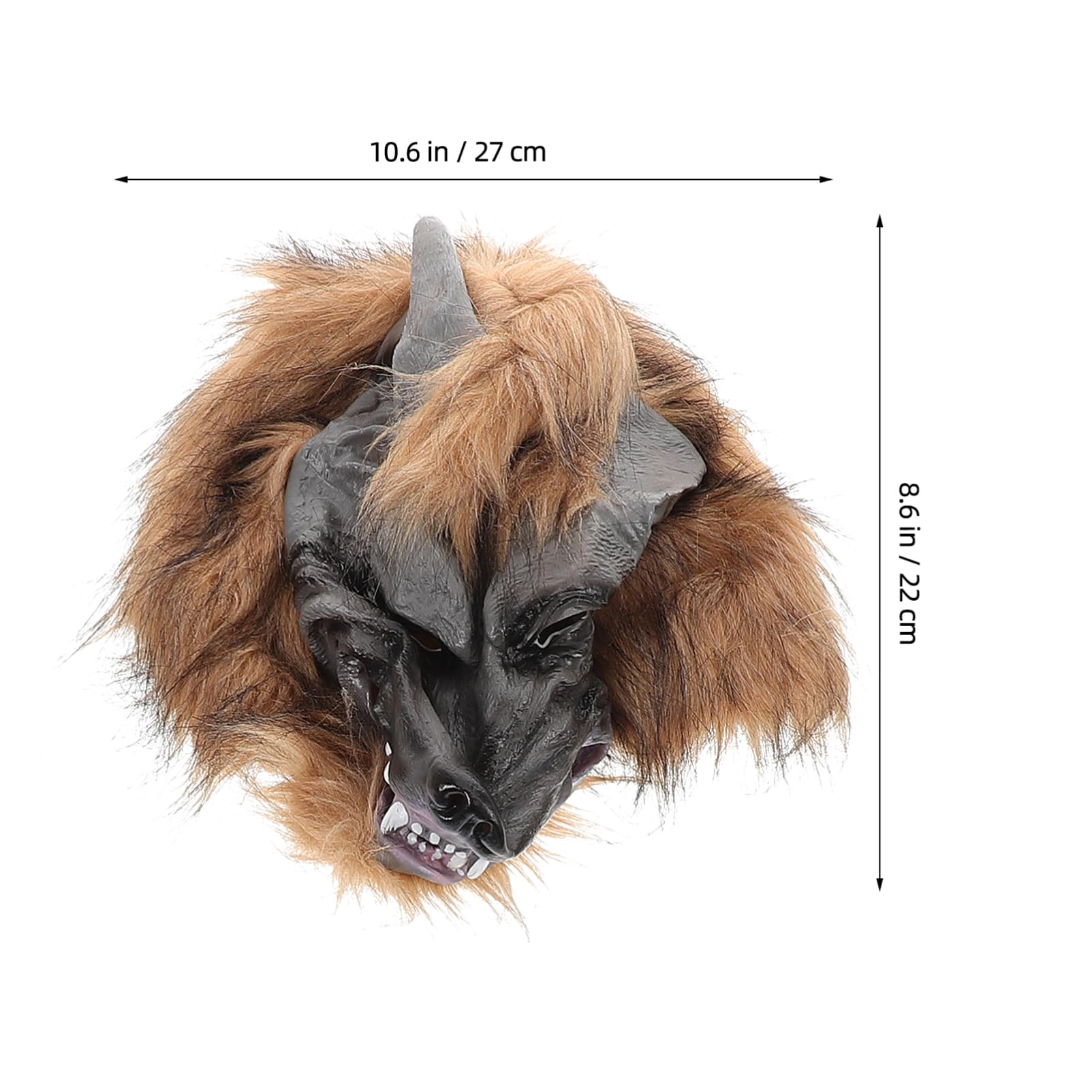 YARNOW Wolf Mask and Claw Gloves Set – Realistic Scary Halloween ...