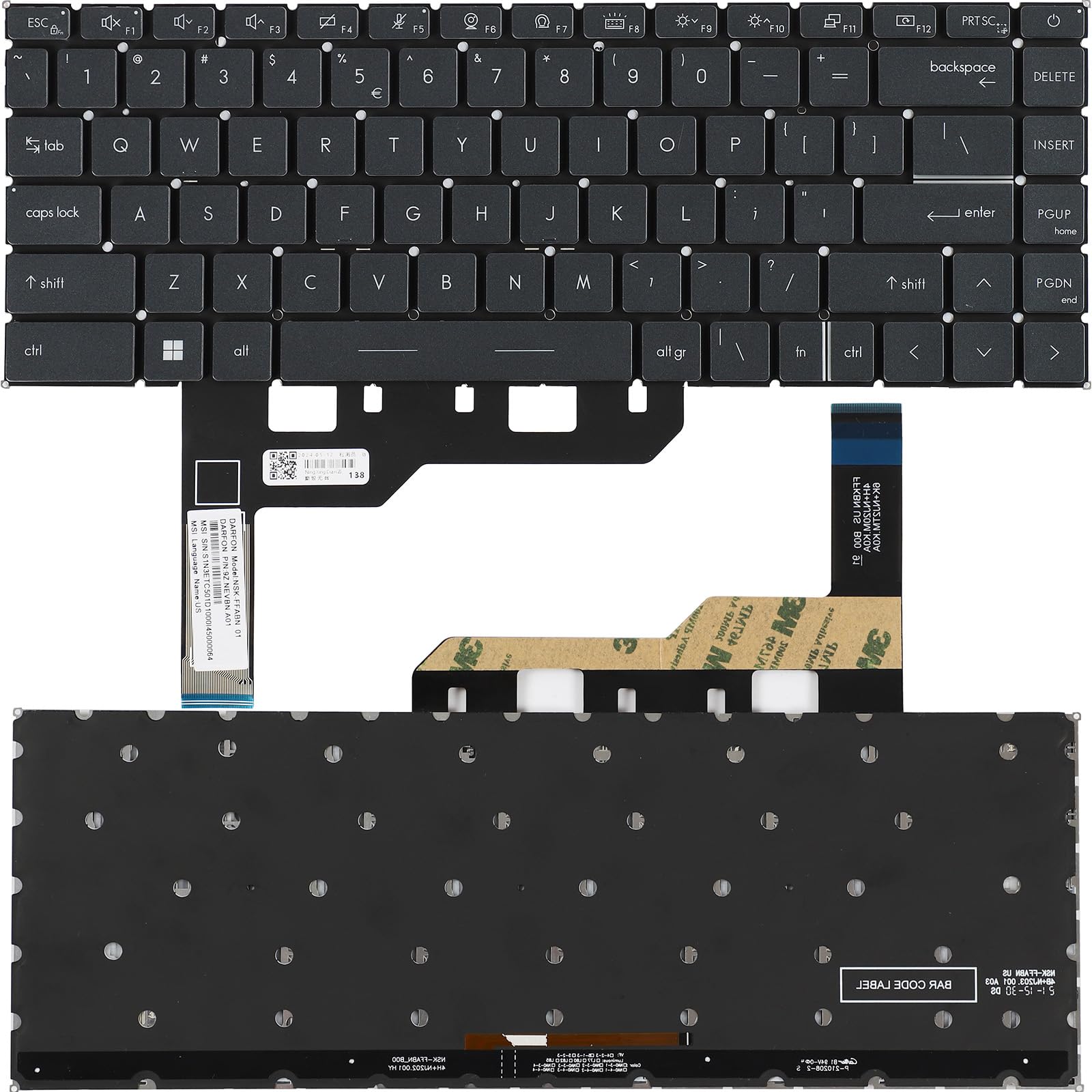 Buy New Backlit Keyboard Replacement for MSI GS66 Stealth GE66 Raider ...