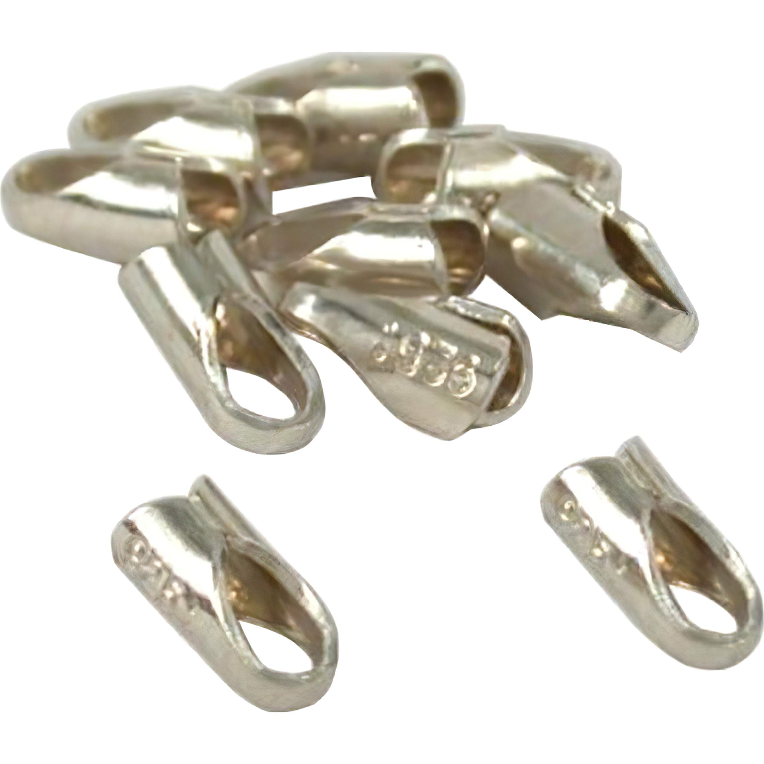 Amazon.com: 5 Pairs Sterling Silver Crimp End Caps 6mm : Arts, Crafts ...