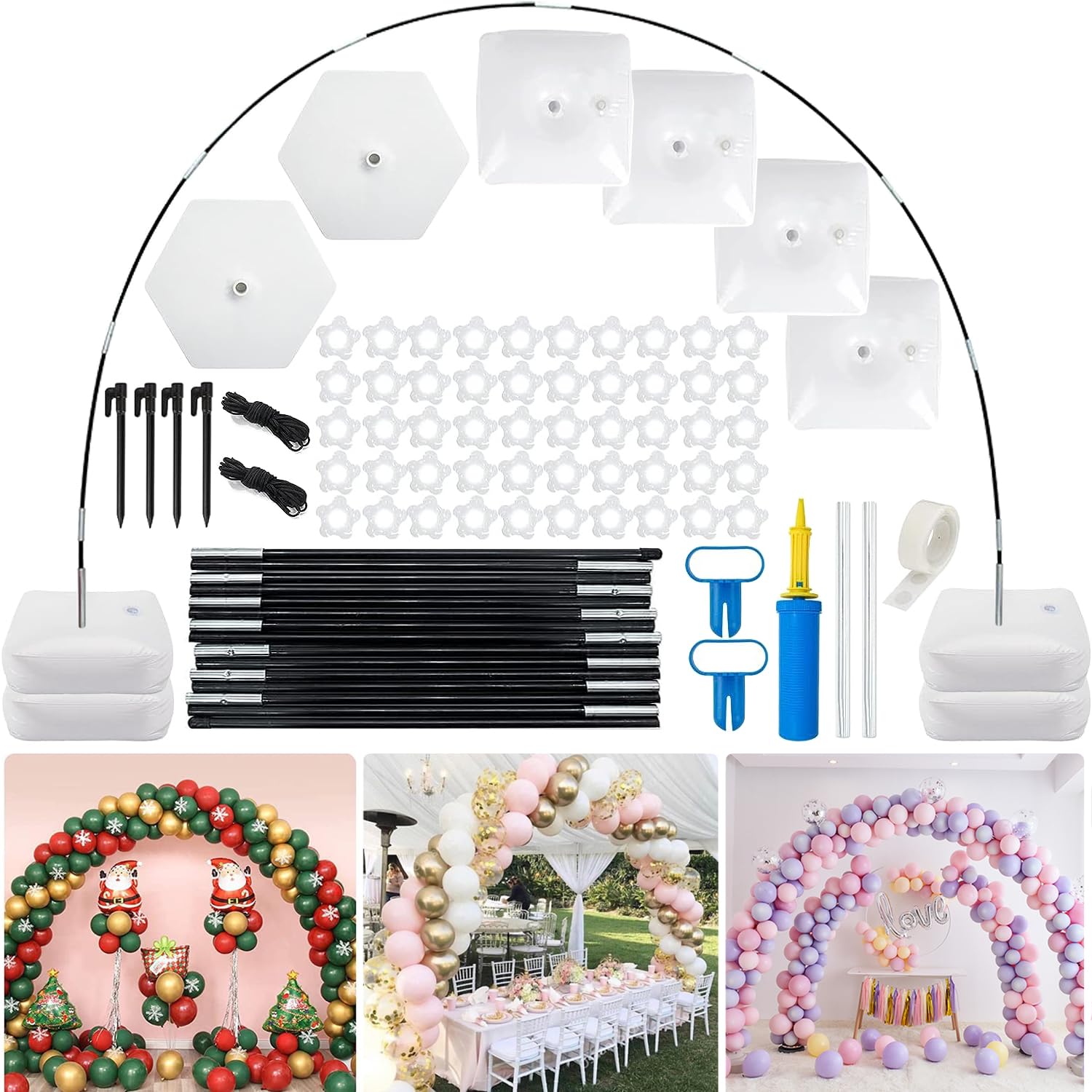 Amazon.com: ORTUBE Reusable Balloon Arch Kit - Adjustable Balloon Arch ...