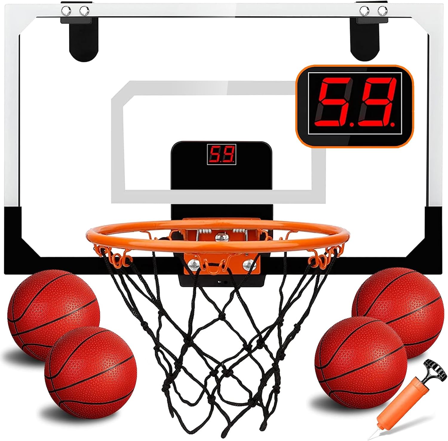 TEUVO Mini Basketball Hoop with Electronic Score Record & Sounds ...