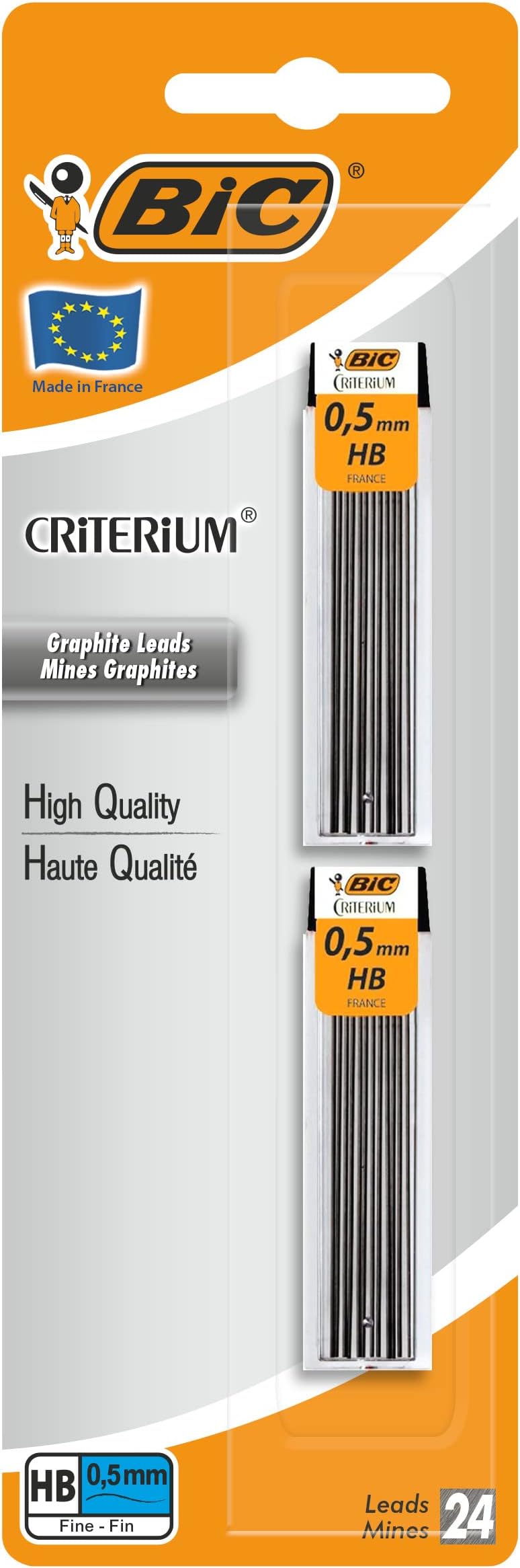 Bic Graphite Leads - 0.5 mm HB, 2 Blister Packs of 12 Leads : Amazon.co ...