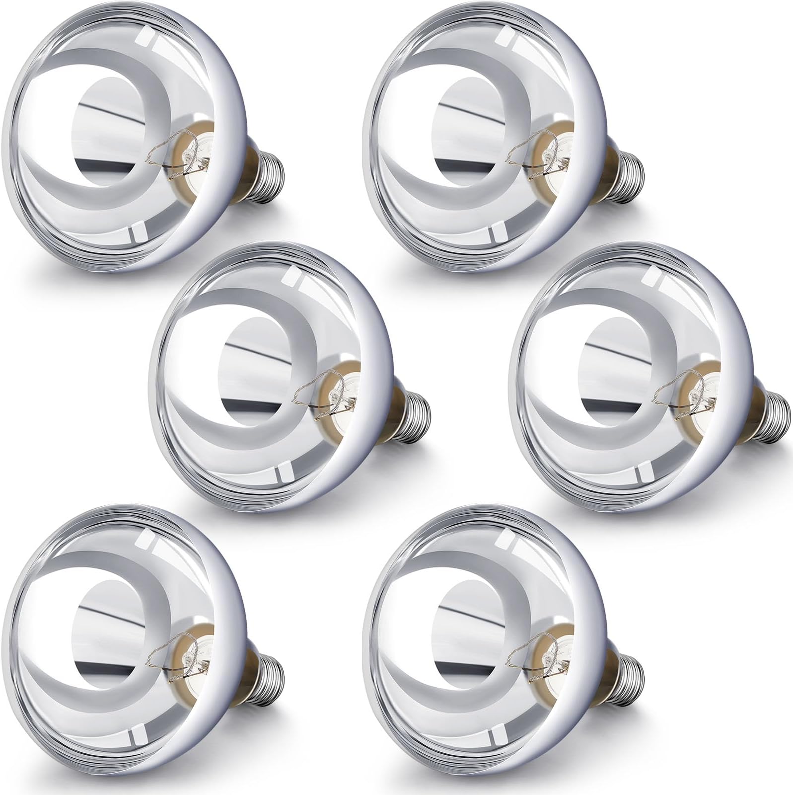 VIHOSE 6 Pack Heat Lamp 120V 250 Watt R40 Heat Lamp Bulbs Clear Glass ...