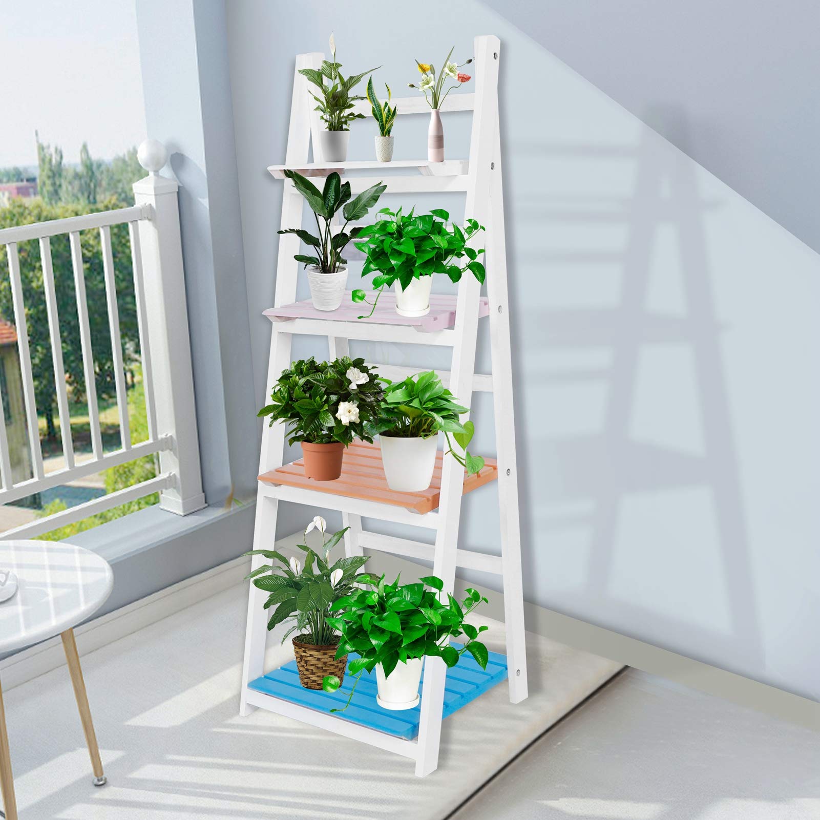 Buy GOTOTOP 44" Foldable Shelf, Stand,Indoor Flower Pot Holder,Flower ...