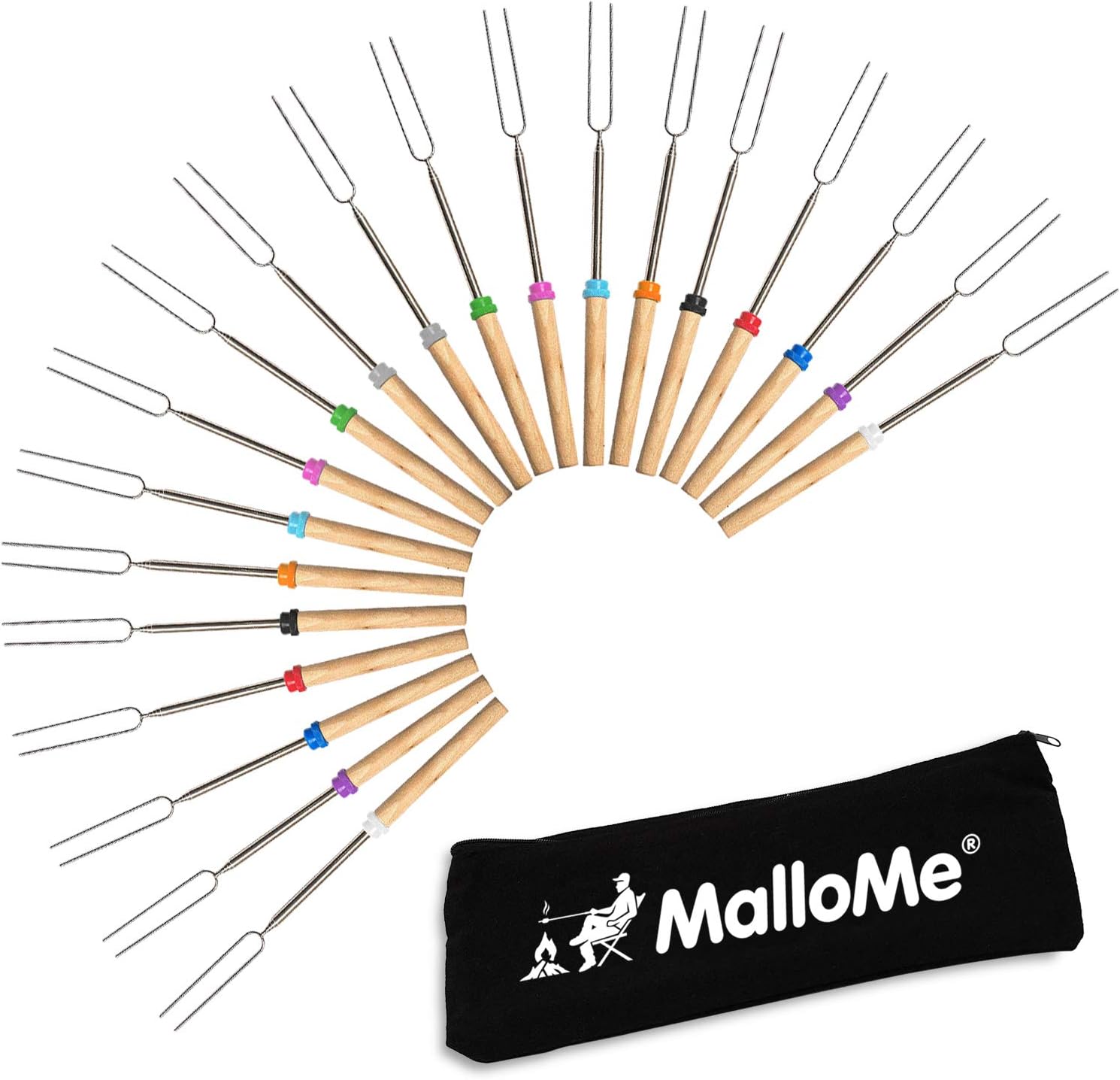 Amazon.com: Simple Deluxe 24 Pcs 32 inch Marshmallow Roasting Sticks ...