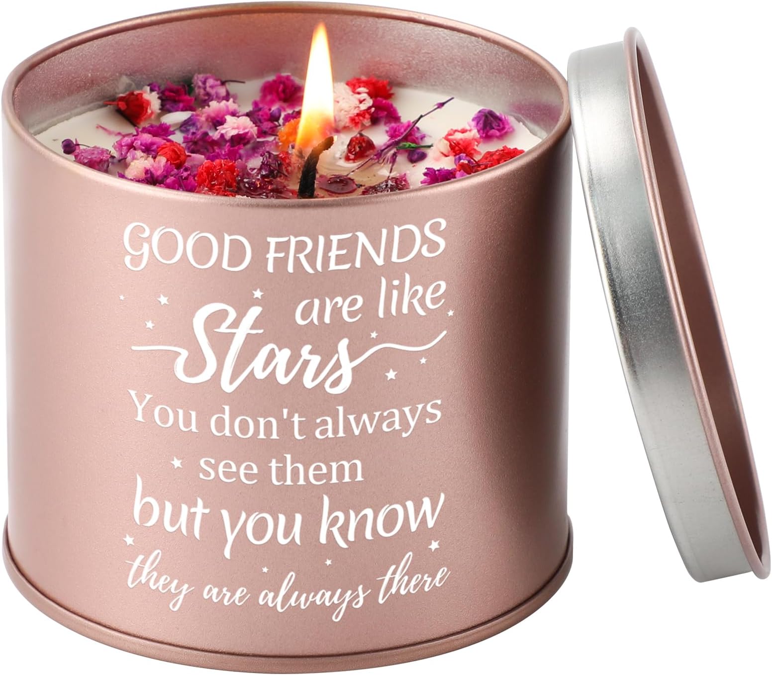 PRSTENLY Friendship Gifts for Women - Scented Candles in Metal Jars for ...