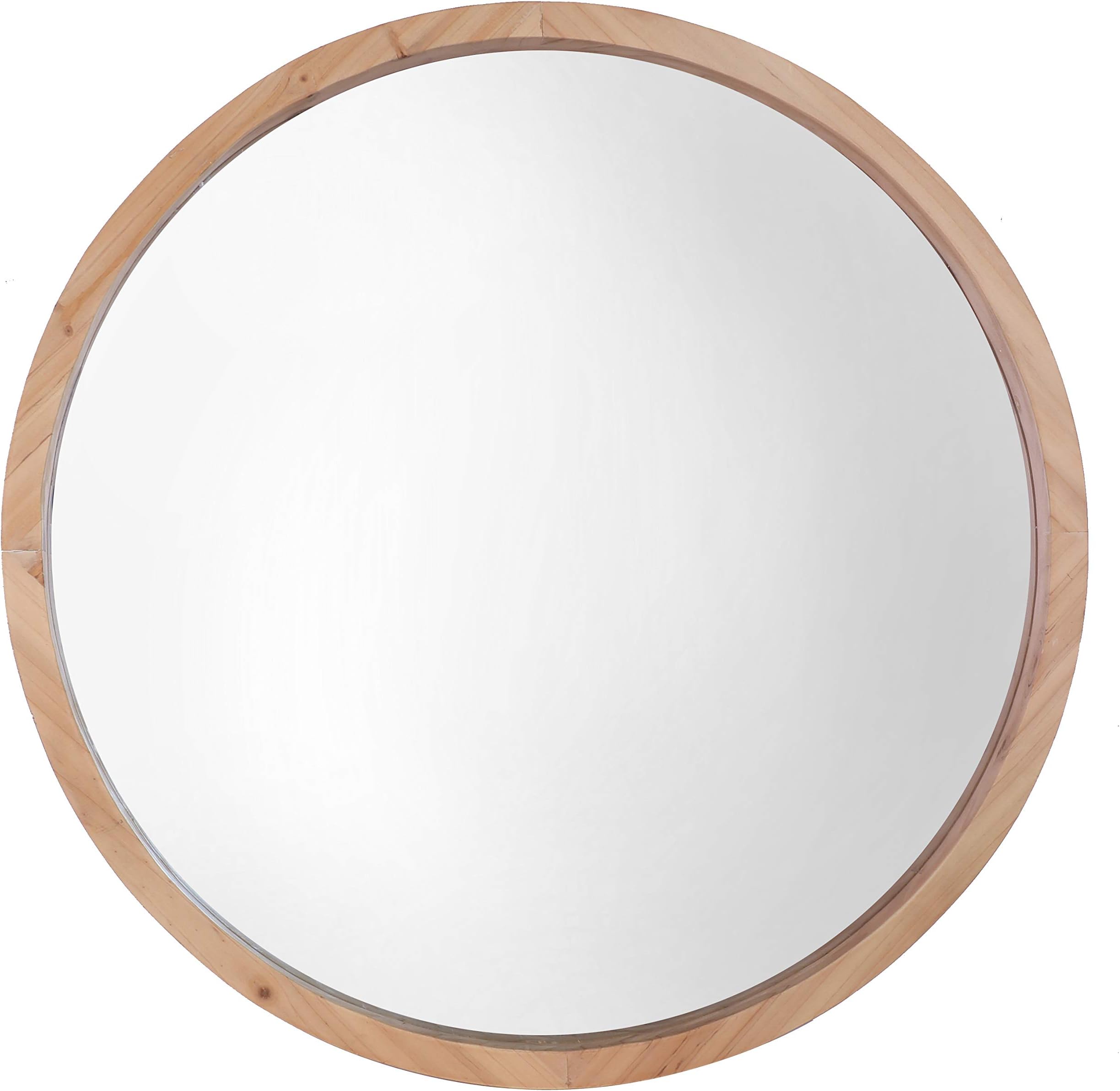 Amazon.de: Mirrorize 56 cm Spiegel Rund Holzrahmen Dekorative ...