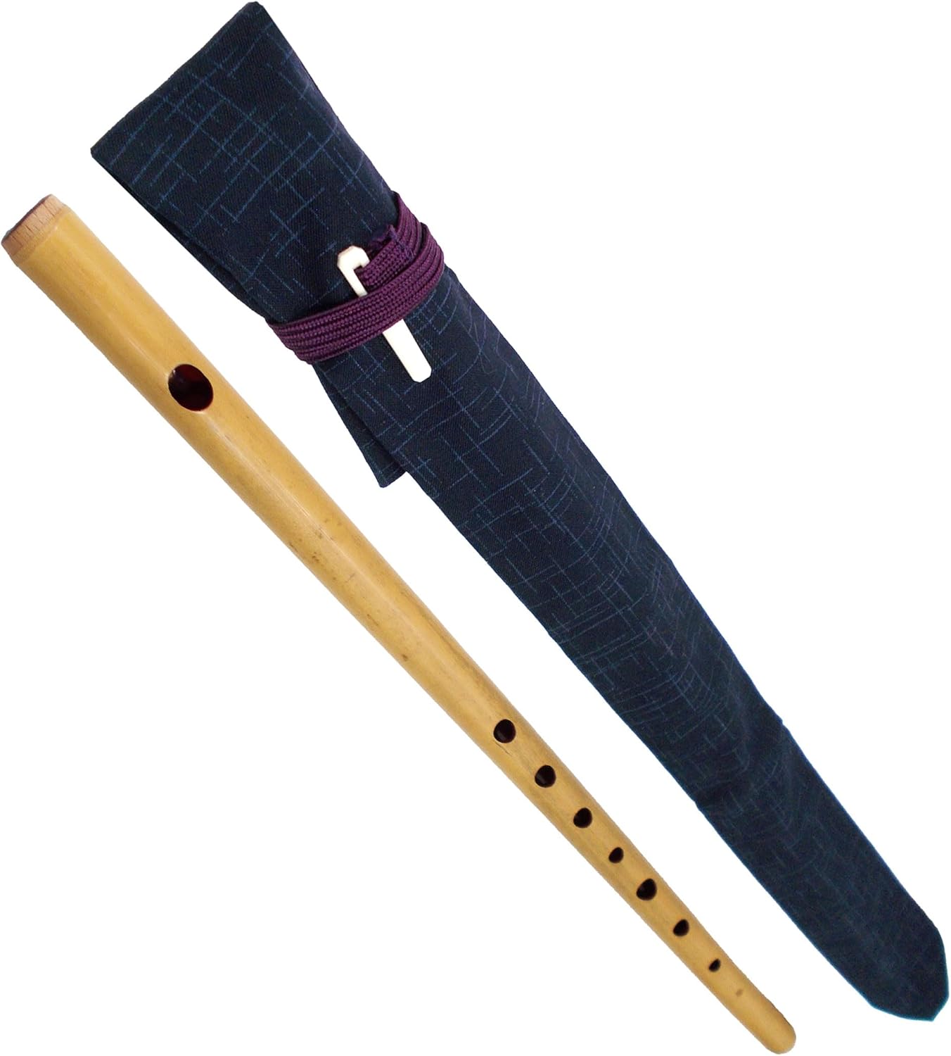 Amazon.com: Japanese Craftsman-Made Shinobue Bamboo Flute 7-hon/B with ...