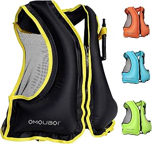 Amazon.com: Inflatable Snorkel Jacket for Adults/Teens, Snorkeling Vest ...