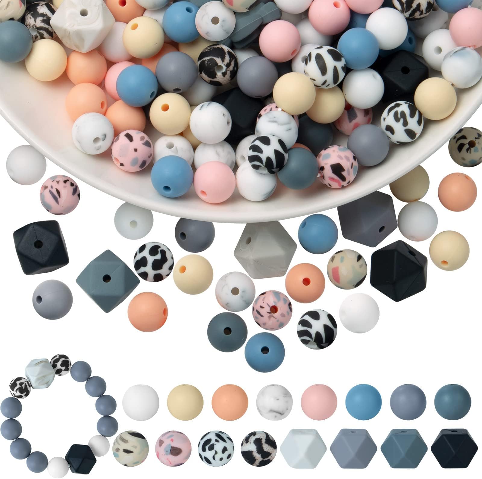 Amazon.com: Iced Coffee Silicone Focal Beads, Coffee Silicone Focal ...