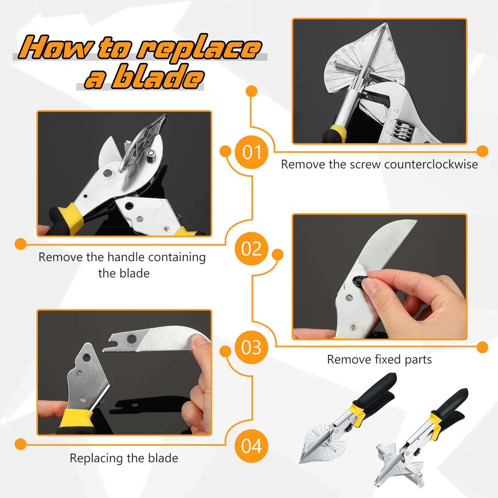 Snapklik.com : Lothee Miter Shear For Angular Cutting Molding Quarter ...