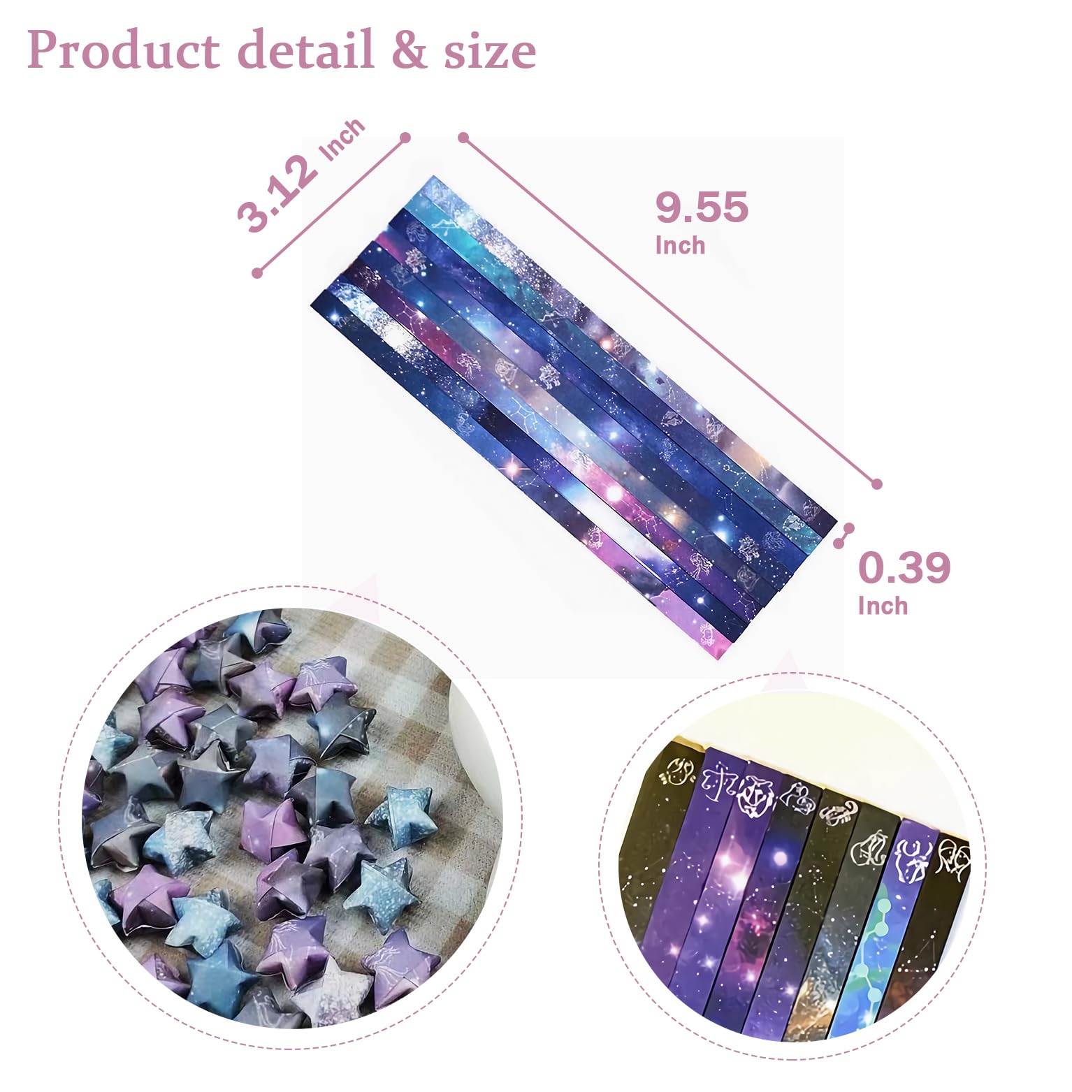 Snapklik.com : Qunrwe Origami Star Paper Strips Galaxy 540 Sheets Outer ...