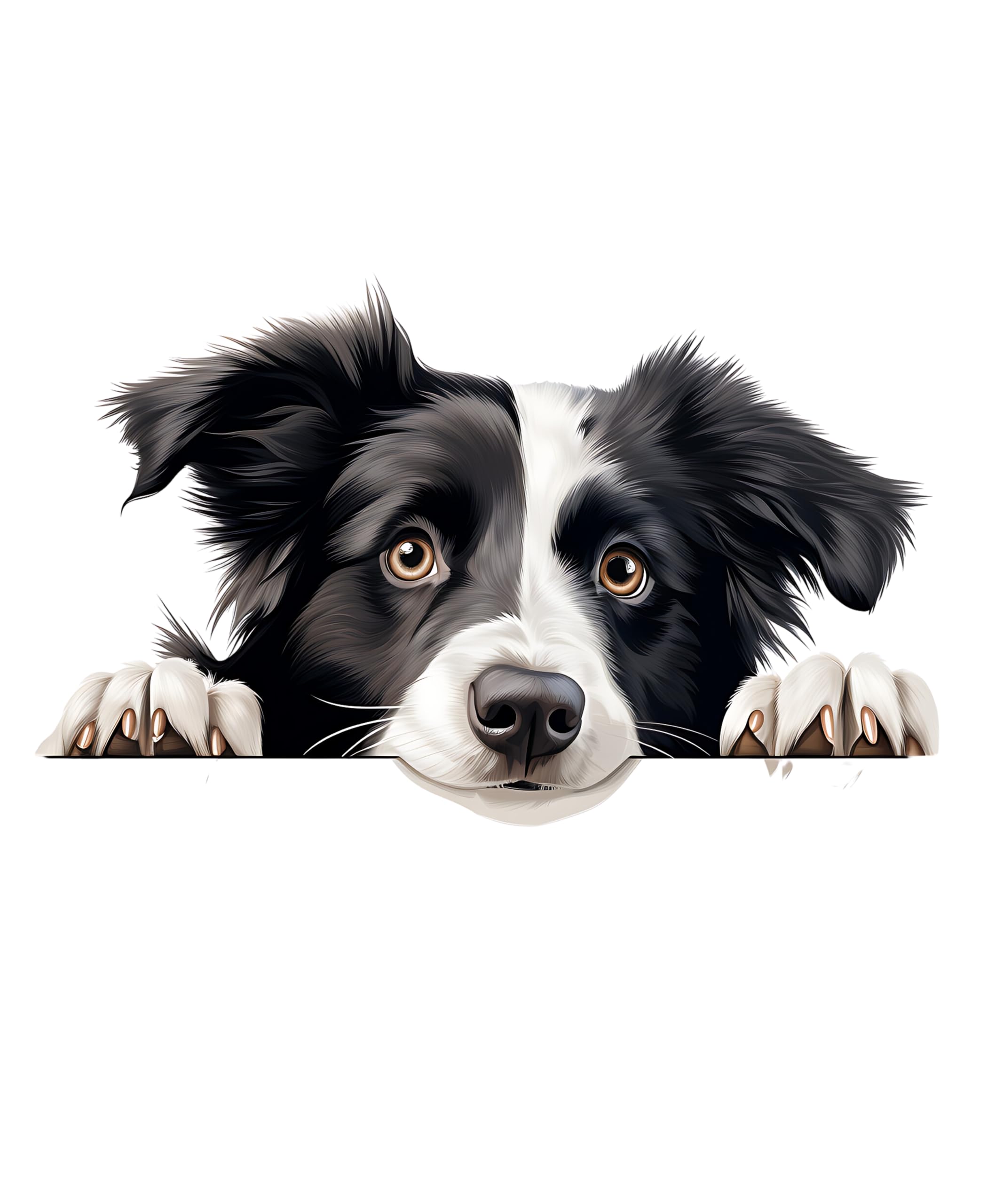 Peeping Border Collie Sheepdog Dog Car, Van Window Bumper Laptop ...